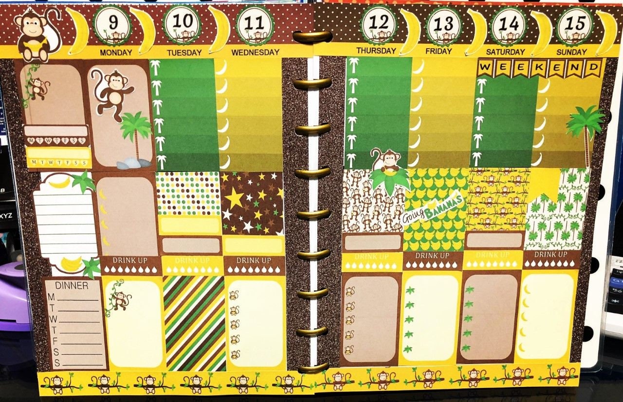 Monkey Around CLASSIC Happy Planner Printable Stickers - Etsy