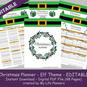 Christmas Planner, Elf Theme, Holiday Planner, MAMBI Happy Planner ...