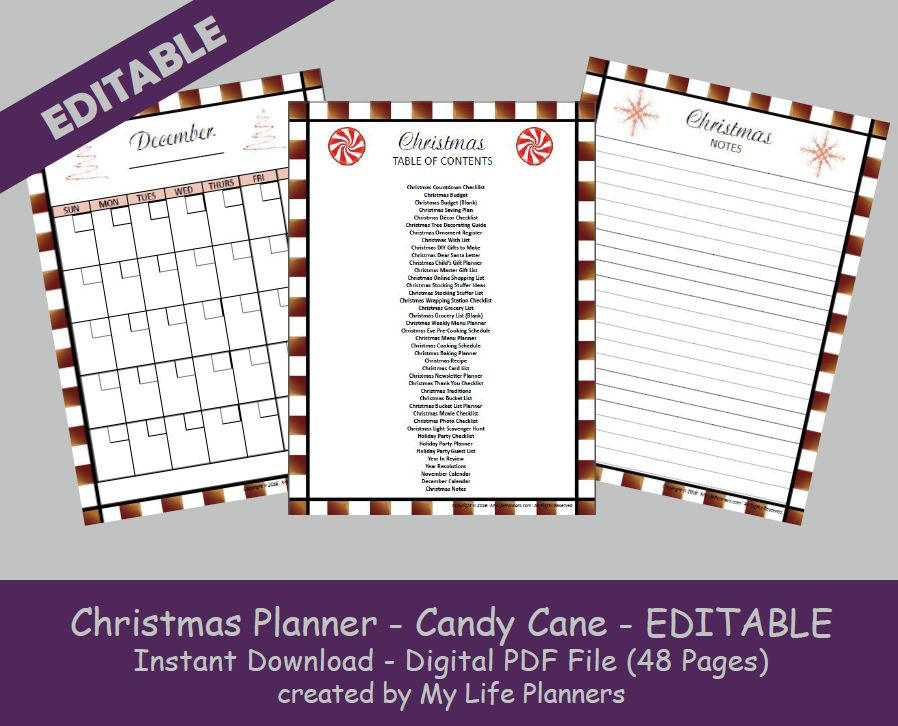 Christmas Planner Holiday PlannerMAMBI Happy Planner Insert | Etsy