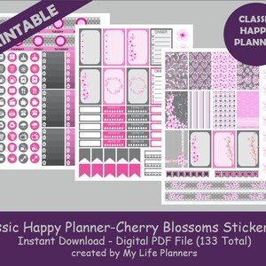 Cherry Blossoms Weekly Kit Planner Stickers Printable - Etsy