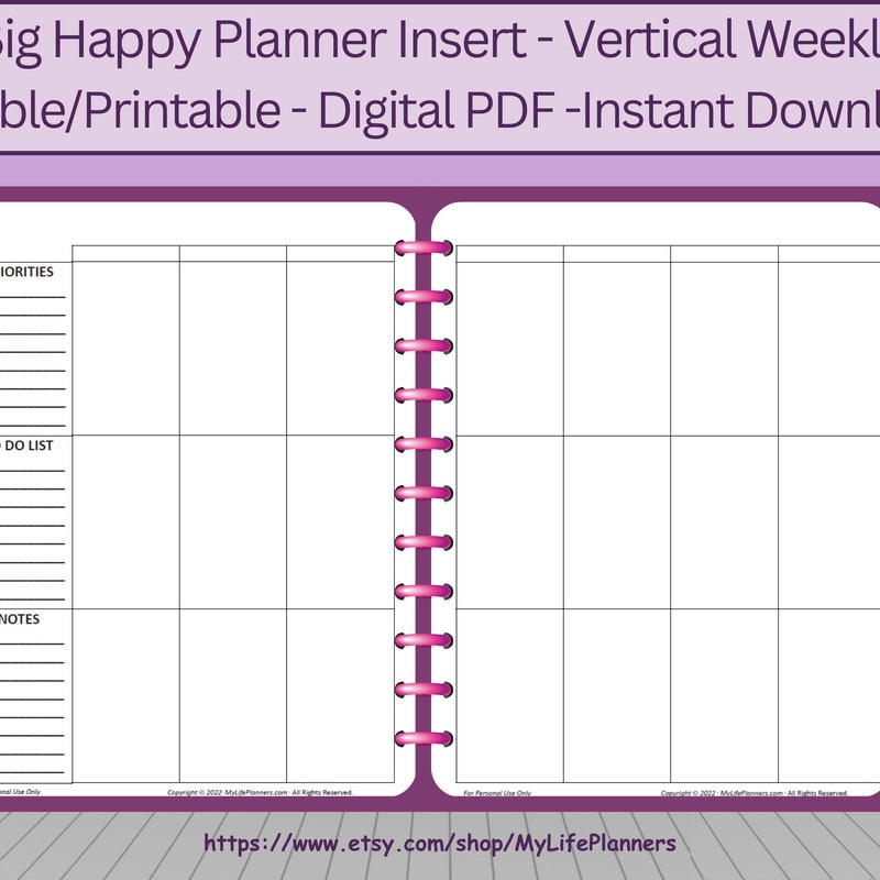 Happy Planner Big - Etsy