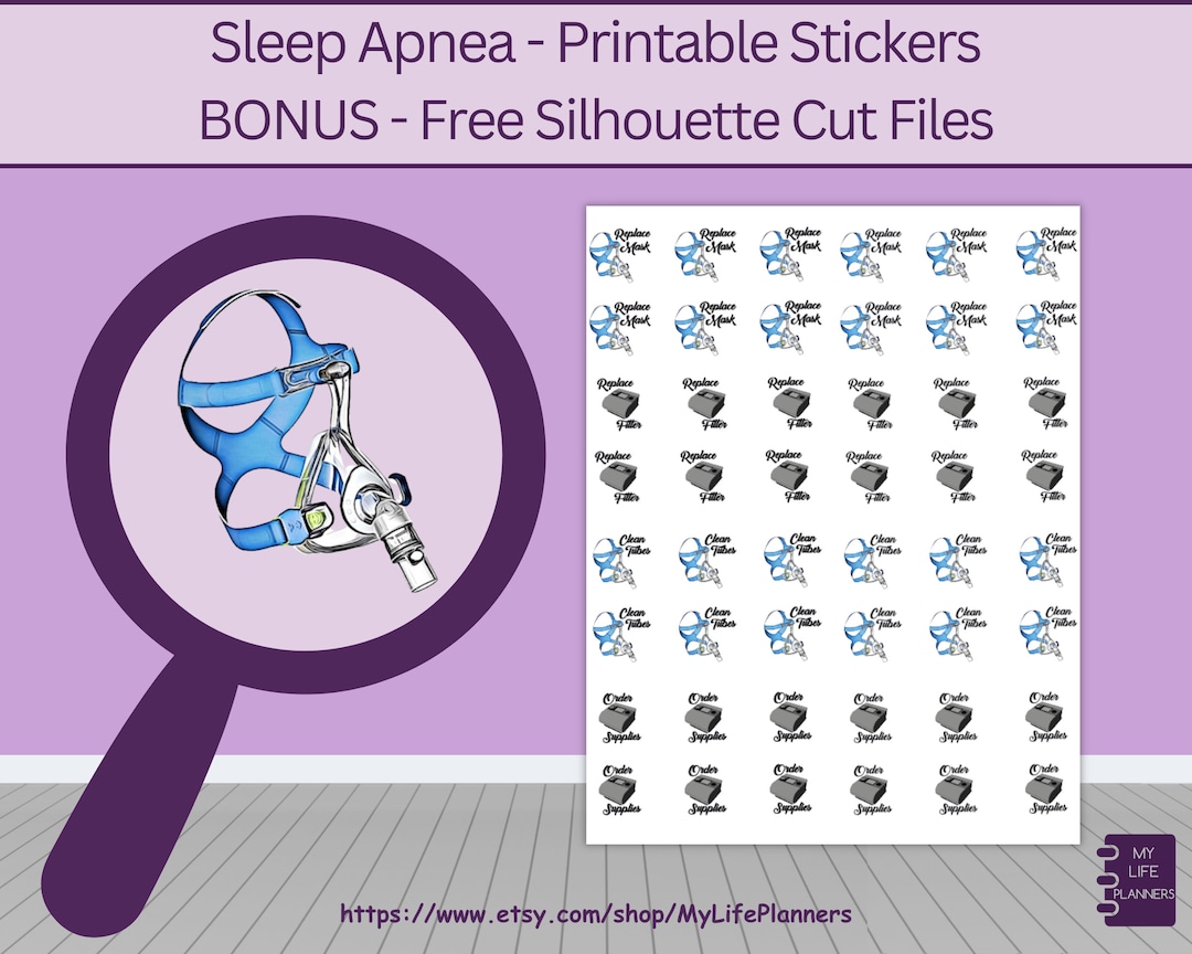 CPAP Planner Stickers: Sleep Apnea Reminder (PDF Download) - Etsy