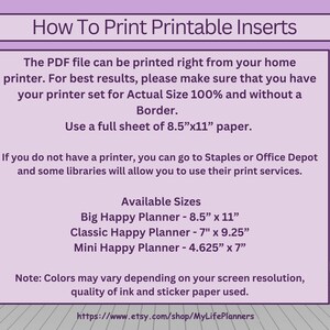 Ultimate MICRO Happy Planner Insert Bundle, Blank, Monthly, Weekly ...