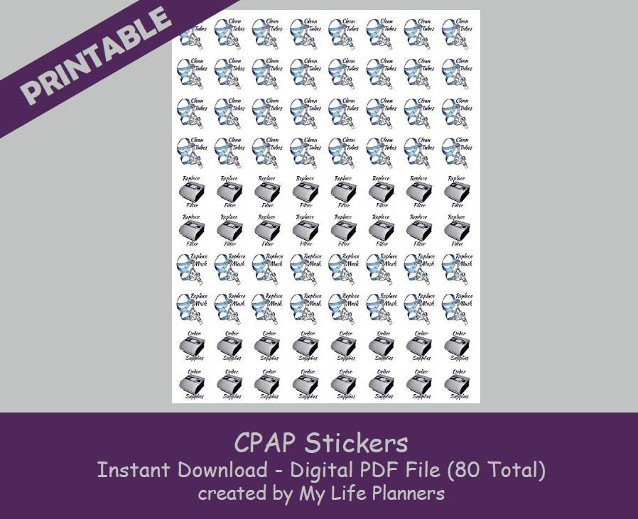 Sleep Apnea CPap CPap Stickers CPap Reminder Breathing - Etsy España