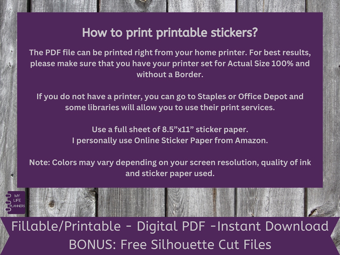 Green Color Box Stickers Planner Stickers Full Box Half - Etsy