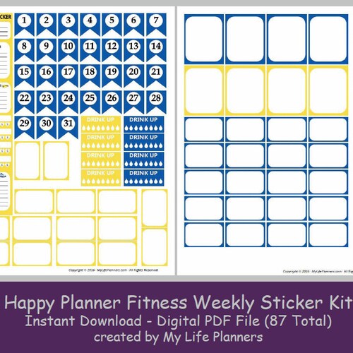 Polar Friends CLASSIC Happy Planner Printable Stickers Weekly | Etsy