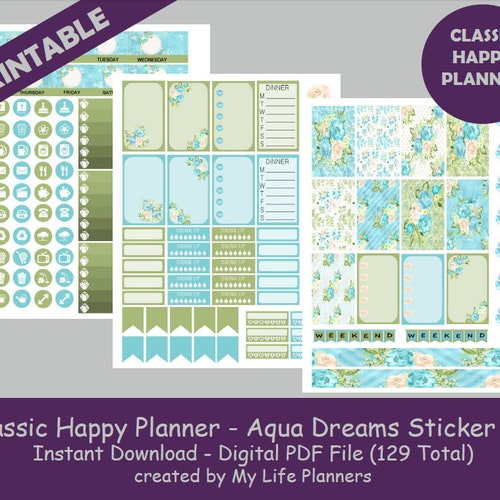 Beach Planner Printable Stickers Weekly Kit Planner Kit - Etsy