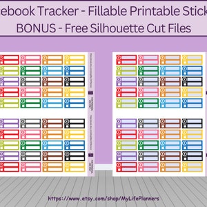 Facebook Social Media Planner Sticker, Social Media Stickers, Printable ...