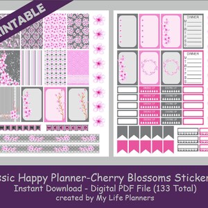 Cherry Blossoms Weekly Kit Planner Stickers Printable - Etsy