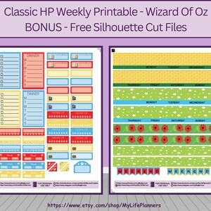 Wizard of Oz, CLASSIC Happy Planner Printable Stickers, Weekly Kit ...
