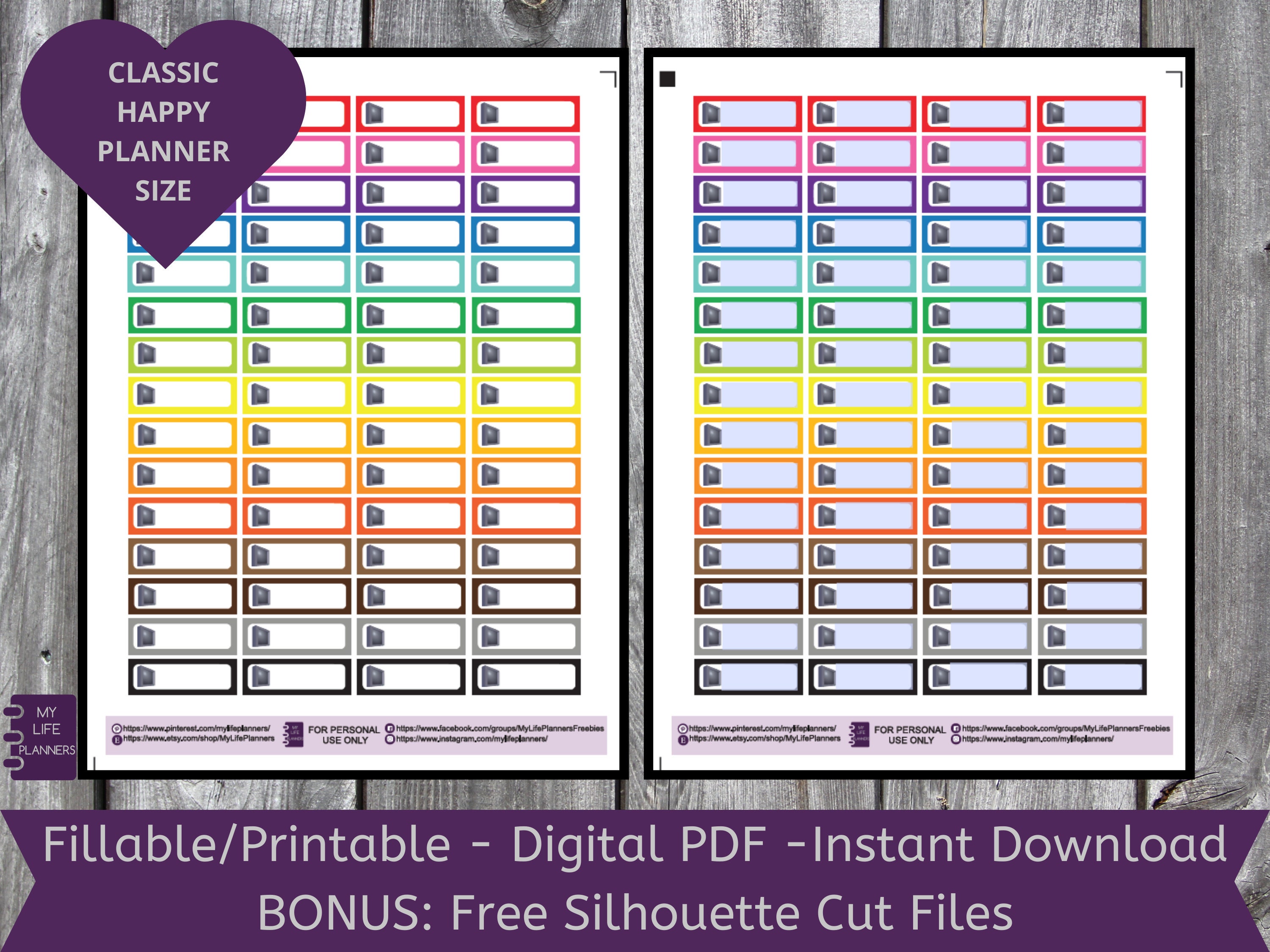 TV Tracker Printable Fillable Stickers Planner Stickers - Etsy