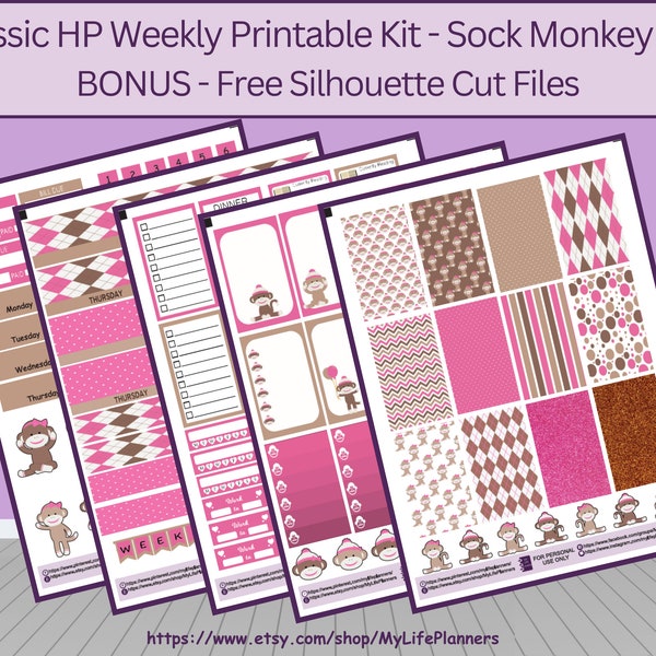 Sock Monkey Labels - Etsy
