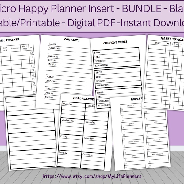 Happy Planner Insert - Etsy