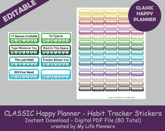 Habit Tracker Stickers - Etsy