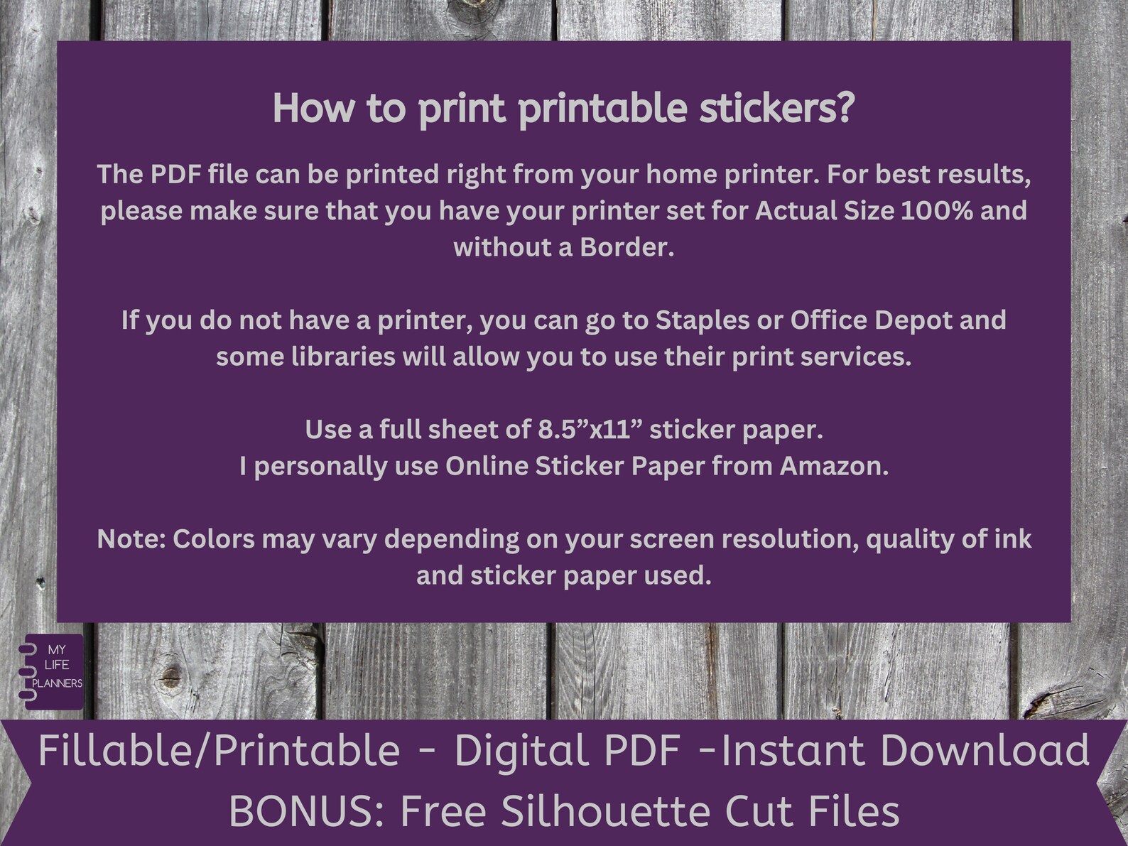 Blue Color Box Stickers Planner Stickers Full Box Half Box - Etsy