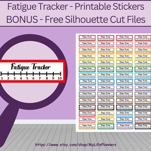 Fatigue Tracker Printable Planner Stickers (PDF Digital Download) - Etsy