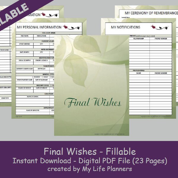 Funeral Planner - Etsy