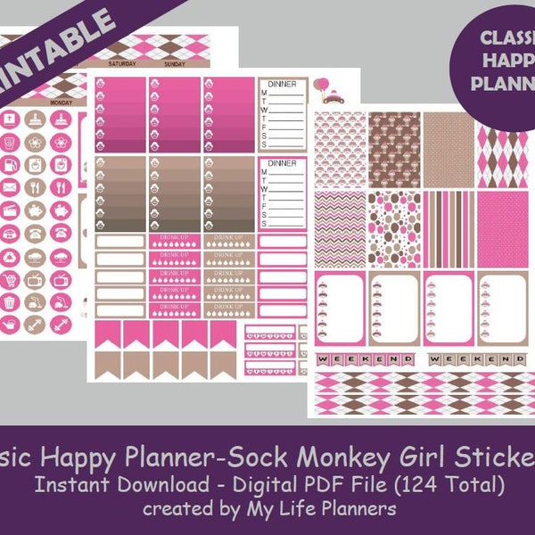 Sock Monkey Labels - Etsy