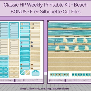 Beach, Planner Printable Stickers, Weekly Kit, Planner Kit, Printable ...