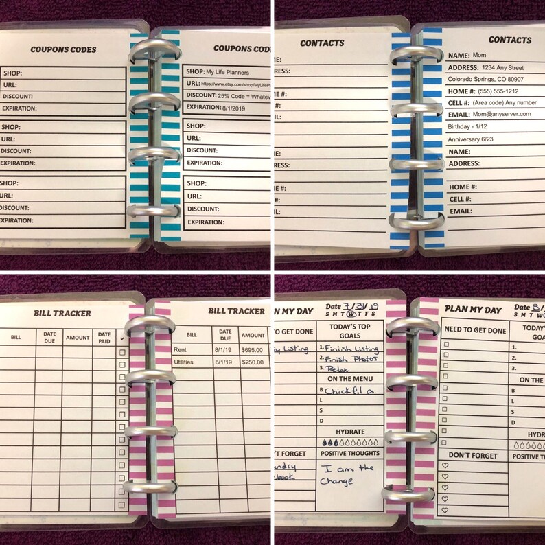 Ultimate MICRO Happy Planner Insert Bundle Teal Monthly - Etsy