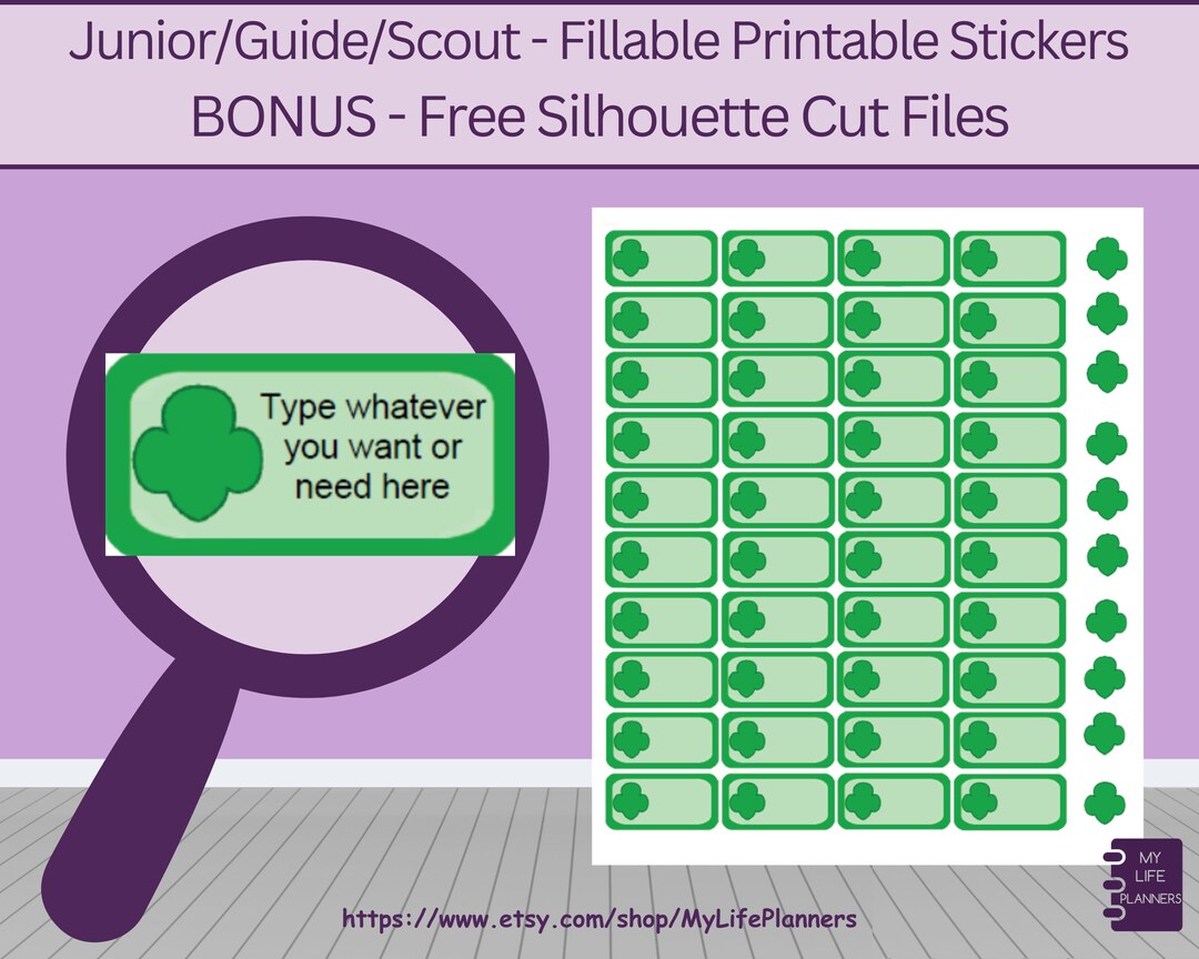 Girl Guide, Girl Scout, Junior, Scout Stickers, Planner Stickers ...