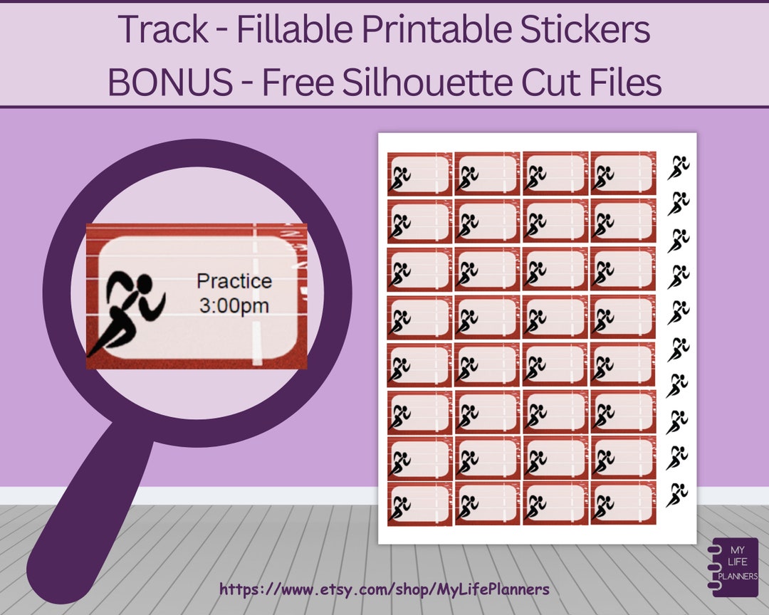 Track Stickers, Fillable, Planner, CLASSIC Happy Planner, Erin Condren ...