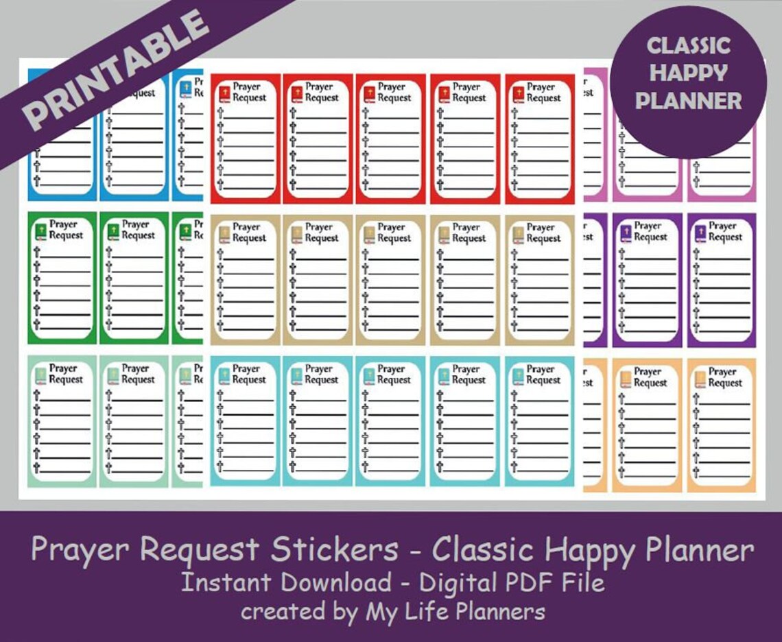 Prayer Request Planner Stickers Prayer Stickers Full Boxes - Etsy