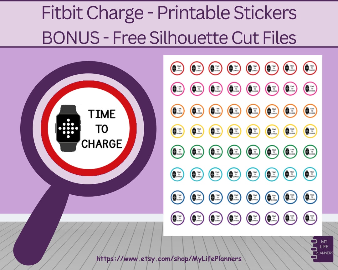 Fitbit Charger Printable Planner Stickers, Charger, Printable Stickers ...