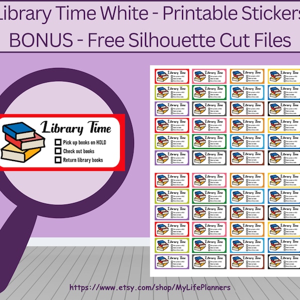 Printable Library Stickers - Etsy