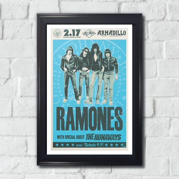 The Ramones Concert Poster - Etsy