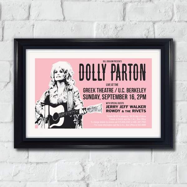 Dolly Parton Concert Poster - Etsy