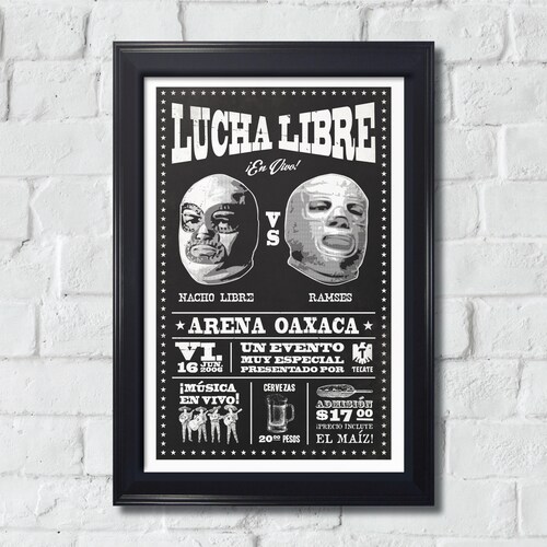 Nacho Libre Retro Vintage Modern Minimalist Movie Poster - Etsy
