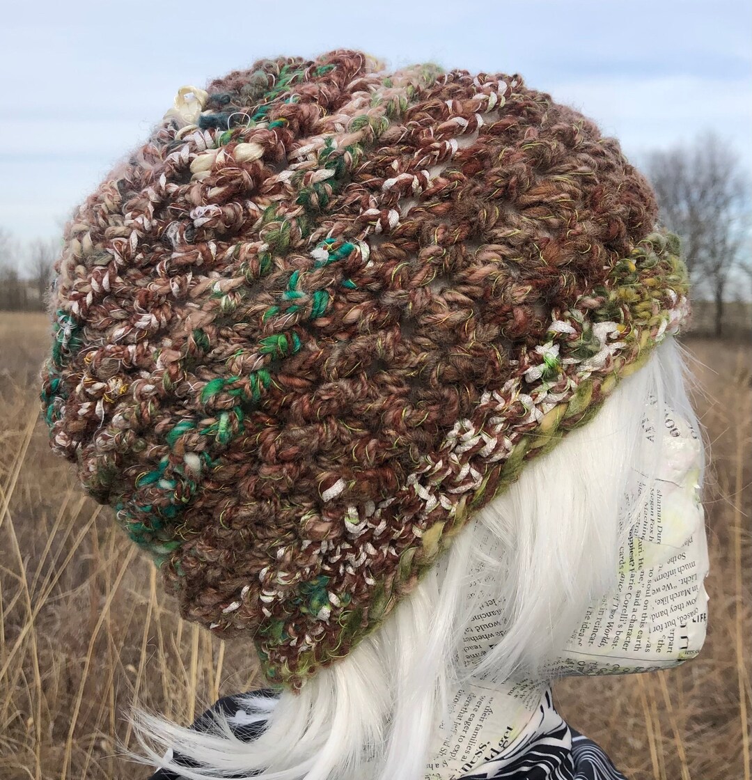 The Tortoise Shell Beanie Chunky Crochet - Etsy