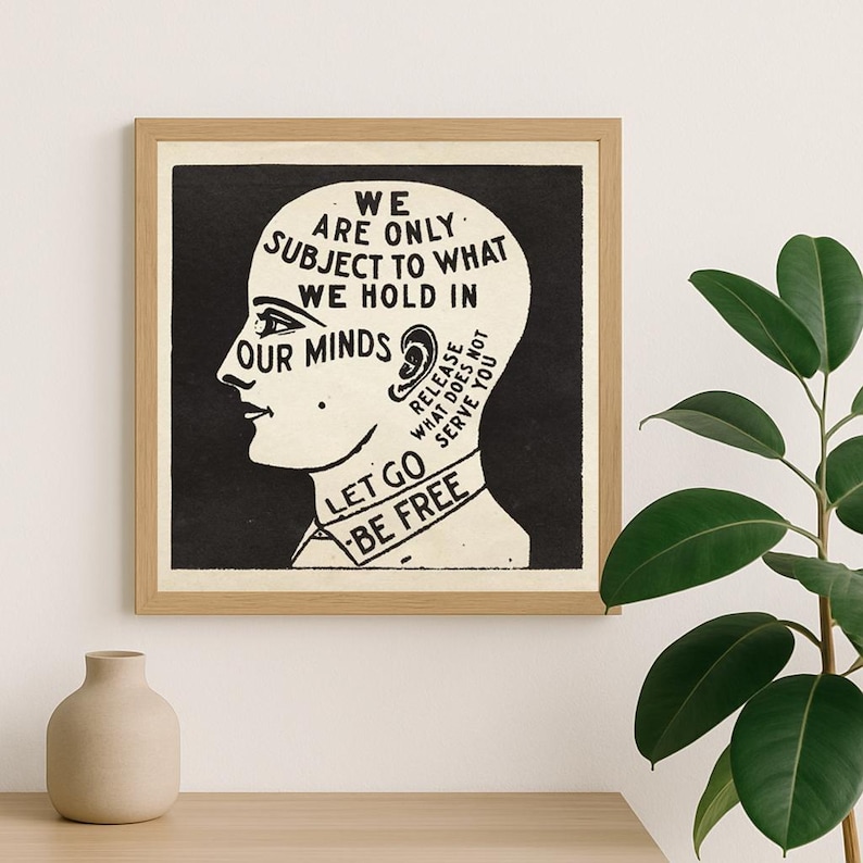 Let Go, Be Free Art Print | Mindfulness Home Decor, Gratitude ...