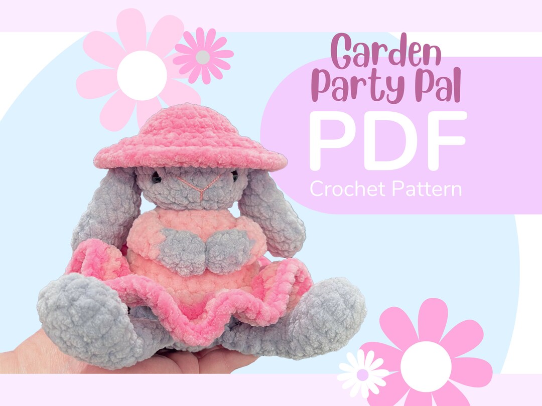 Garden Party Pal Bunny Crochet Pattern PDF || Digital File Only - Etsy