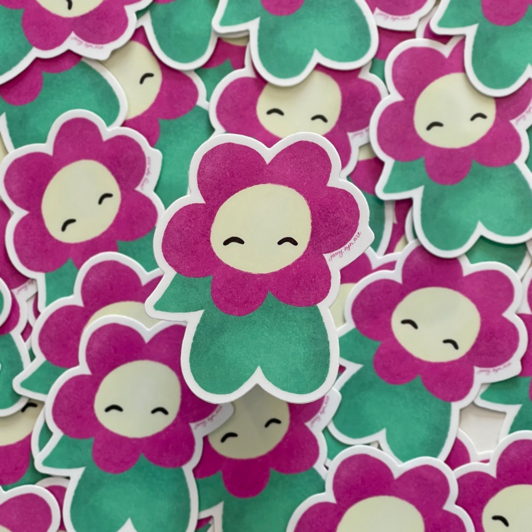 Floral Friend Plushie Sticker - Etsy