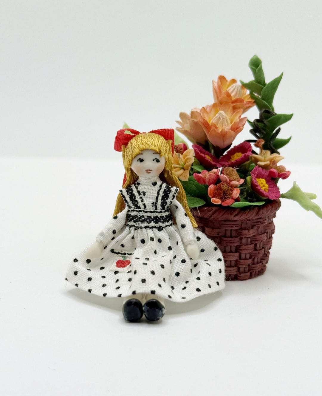 Ethel Hicks Porcelain Rag Doll: Miniature Jointed Doll, 2 Inch - Etsy