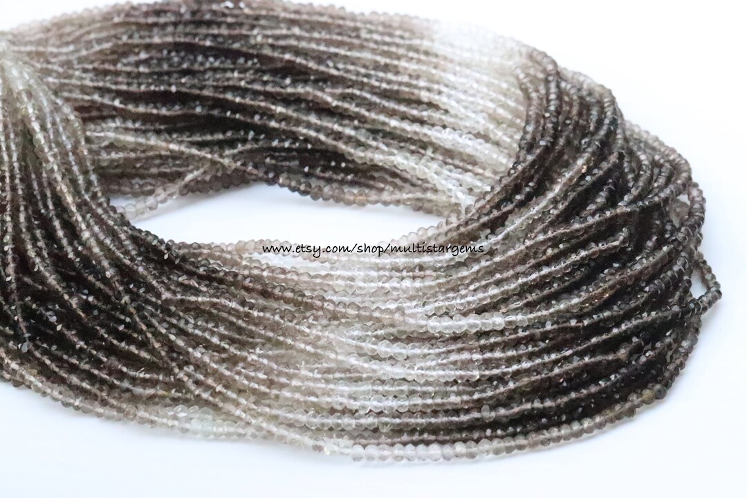 Smoky Multi Colour Micro Faceted Roundel 3.25mm AAA 13inch Strand - Etsy UK