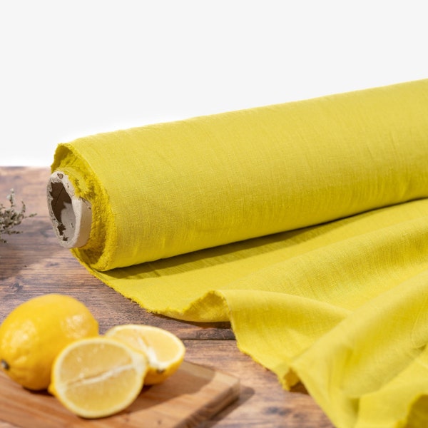 Lemon Yellow Fabric - Etsy