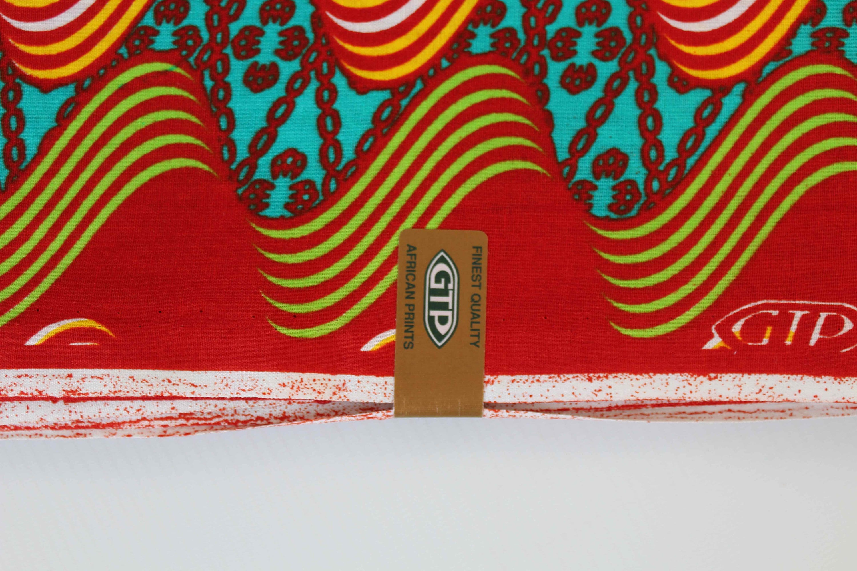 Canvas & Fabric African Wax Print Fabric by the Yard Red & Aqua ...