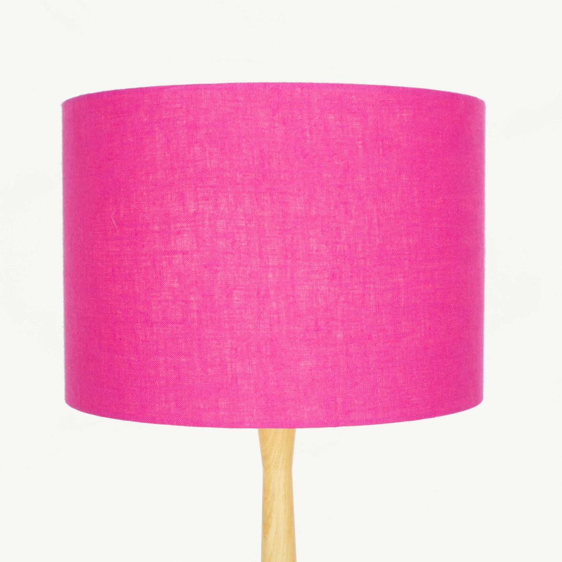 Linen Hot Pink Lamp Shade, UNO Drum Bright Fuchsia Pink Lampshade for ...
