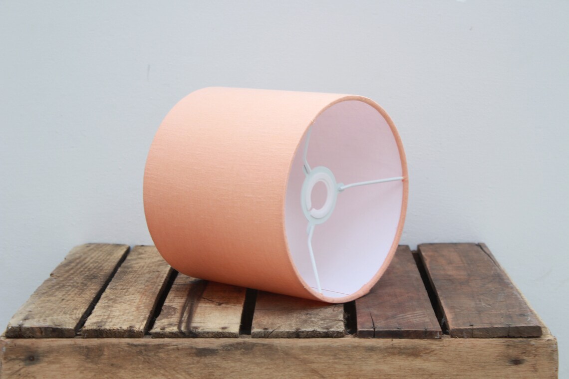 Linen Peach Lampshade for Table Lamp or Ceiling Lamp Shade - Etsy