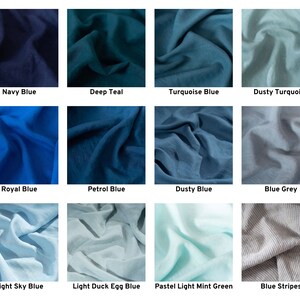 Blue Linen Fabric by the Metre, Softened Lithuanian Linen, OEKO-TEX ...