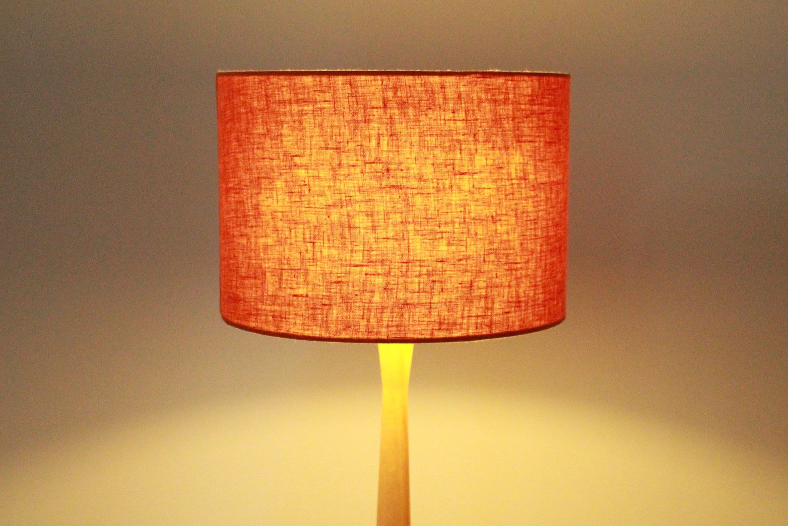 Orange Lamp Shade Pumpkin Orange Linen Lampshade for Table | Etsy