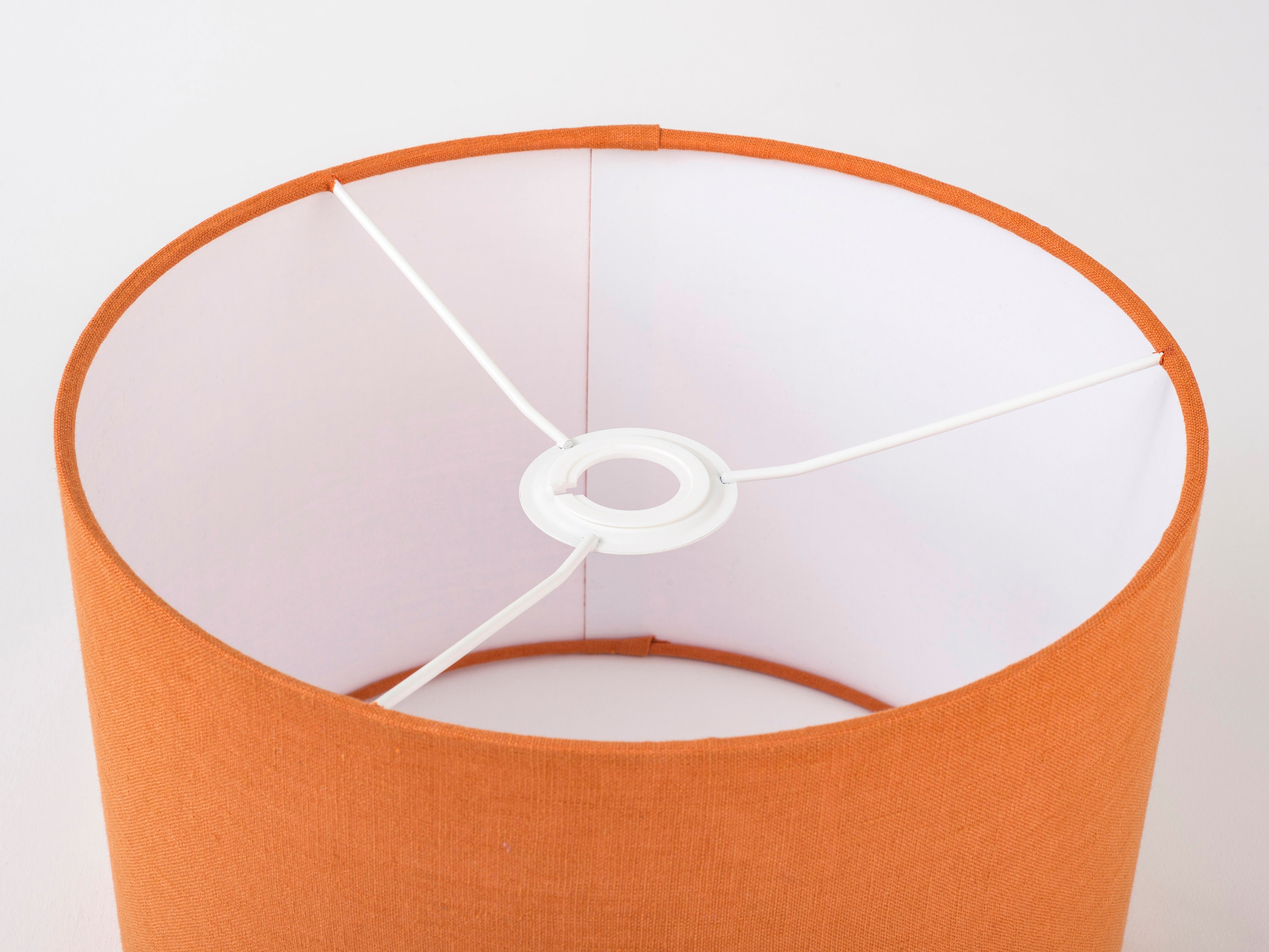 Linen Pumpkin Orange Lampshade, Orange Lamp Shade for Table Lamp, Floor ...