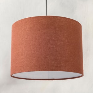 Linen Terracotta Lampshade, Rust Orange Lamp Shade for Floor Lamp ...