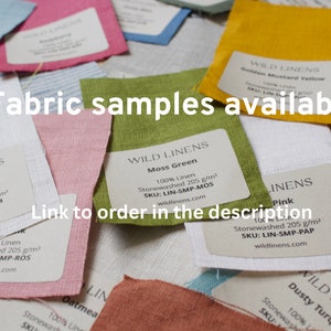 Blue Linen Fabrics by the Metre, Washed Softened Lithuanian Linen ...