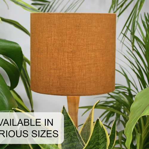 Linen Terracotta Lampshade Rust Orange Lamp Shade for Floor - Etsy