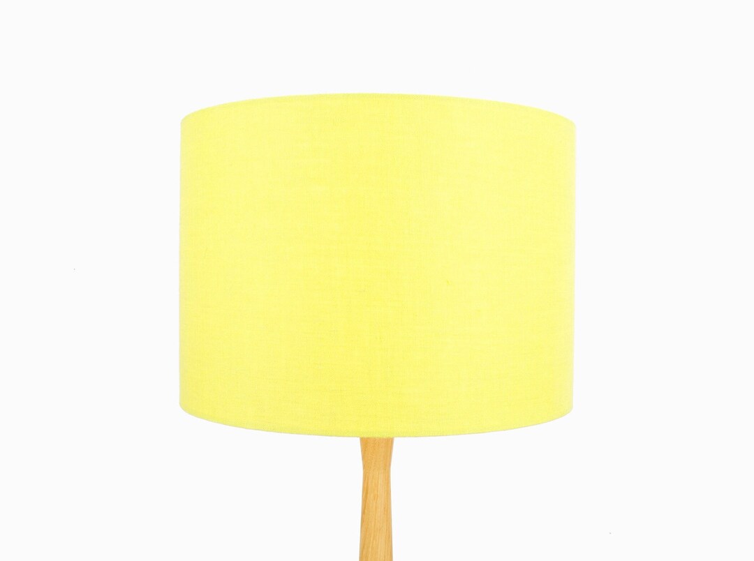 Linen Lemon Yellow Lampshade for Table Lamp, Floor or Pendant Ceiling ...