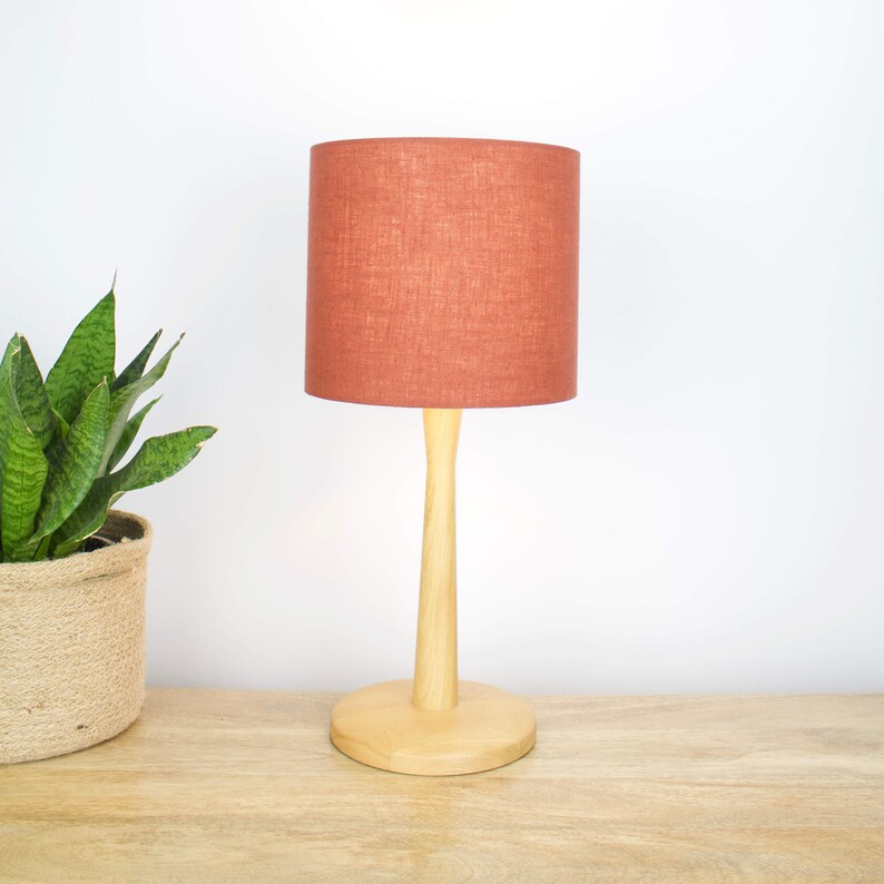 Linen Terracotta Lampshade Rust Orange Lamp Shade for Floor - Etsy